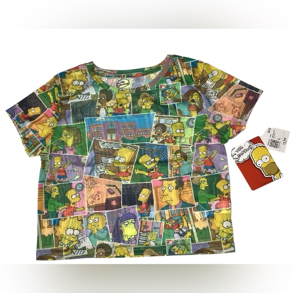 Forever 21 | Tops | The Simpsons Mesh Crop Top | Poshmark